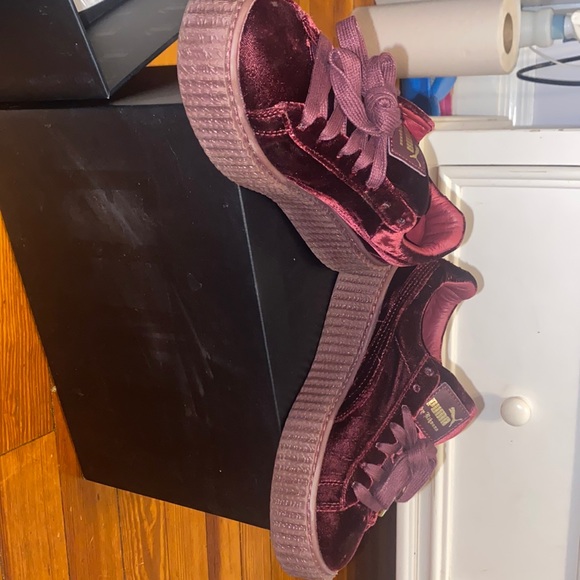 Puma | Shoes | Rihanna Puma Creepers Red Velvet 0 Authentic | Poshmark